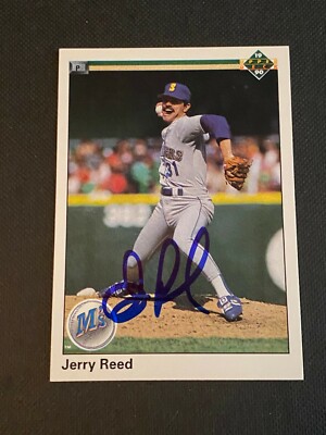 Jerry Reed Signed 1990 Upper Deck UD Card Auto Seattle Mariners ...