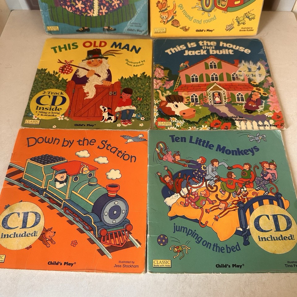 Lot of 6 Classic Books with Holes Interactive Fun for Kids Child's Play ...