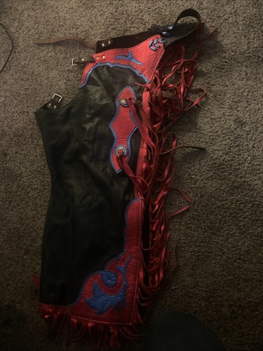 Custom Made Leather Chaps/Batwing Rodeo Chaps/Made In USA | eBay