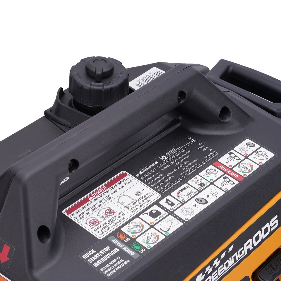 3500W Portable Petrol Generator Inverter Silent GAS / LPG Dual Fuel ...