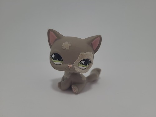 Lps grey cat with textured eye *HASBRO* Green Flower Eyes | eBay