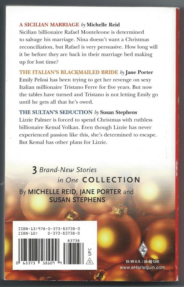 One Christmas Night 3-1 Michelle Reid / Jane Porter / Susan Stephens ...