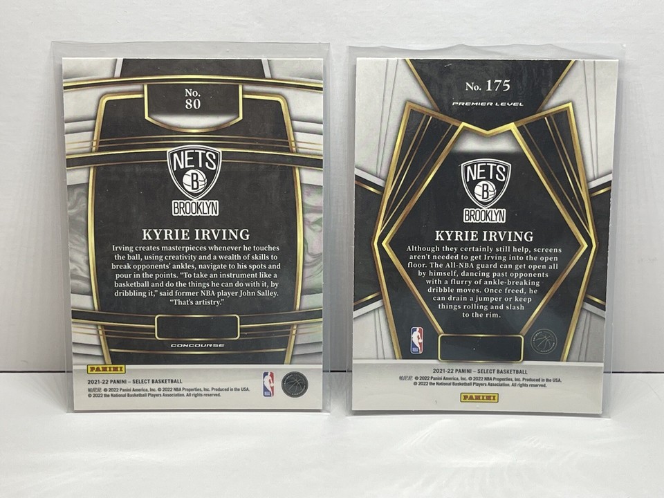 2021/22 Select Basketball Kyrie Irving 2 Card Lot Concourse & Premier ...