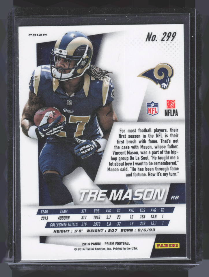 Tre Mason RC St. Louis Rams 2014 Panini Prizm Neon Green Yellow #299 | eBay