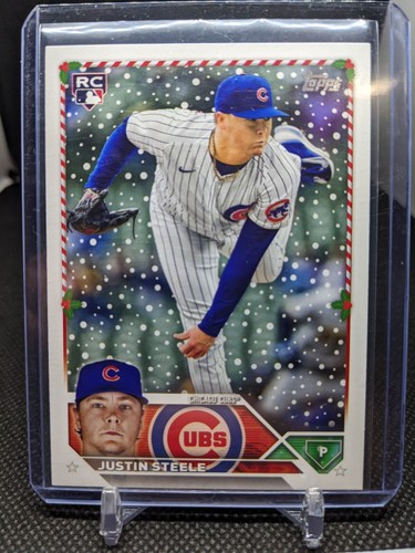 2023 Topps Holiday Justin Steele Rookie Card Baseball Card H191 | eBay