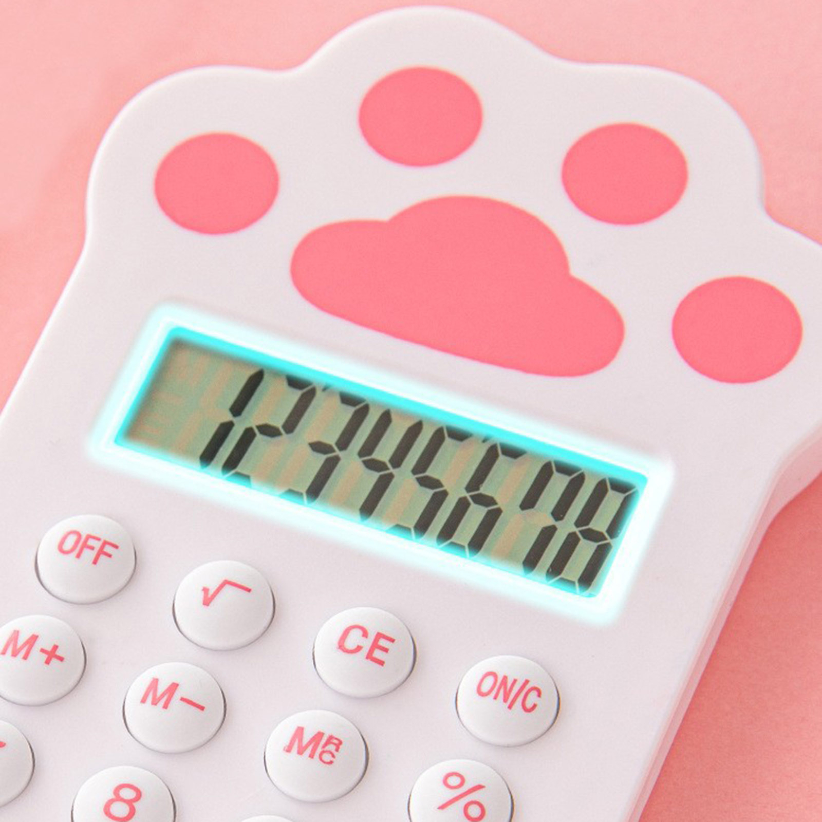 Mini Cat Paw Shaped Calculator Carrot Shape Compact Portable Cartoon ...