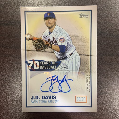 2021 Topps J.D DAVIS Auto 70 Years of Baseball Insert #70YA-JD NY METS ...