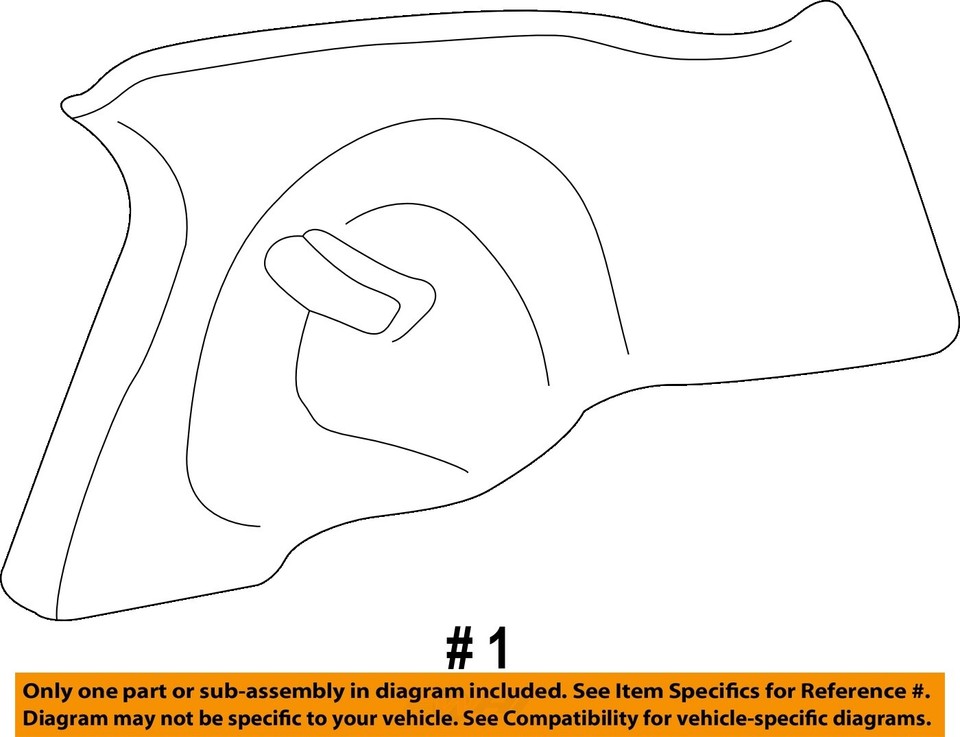 FORD OEM 08-11 Town Car Quarter Panel Interior Trim-Upper Qtr Trim ...