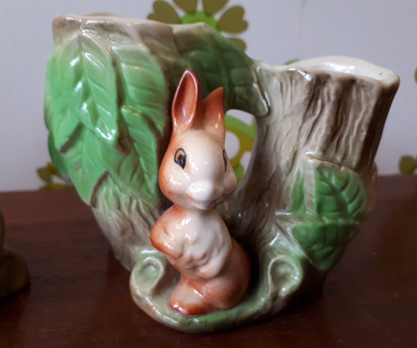 Two Withernsea (Eastgate) Pottery Fauna Small Vases Deer/Rabbit (1 ...