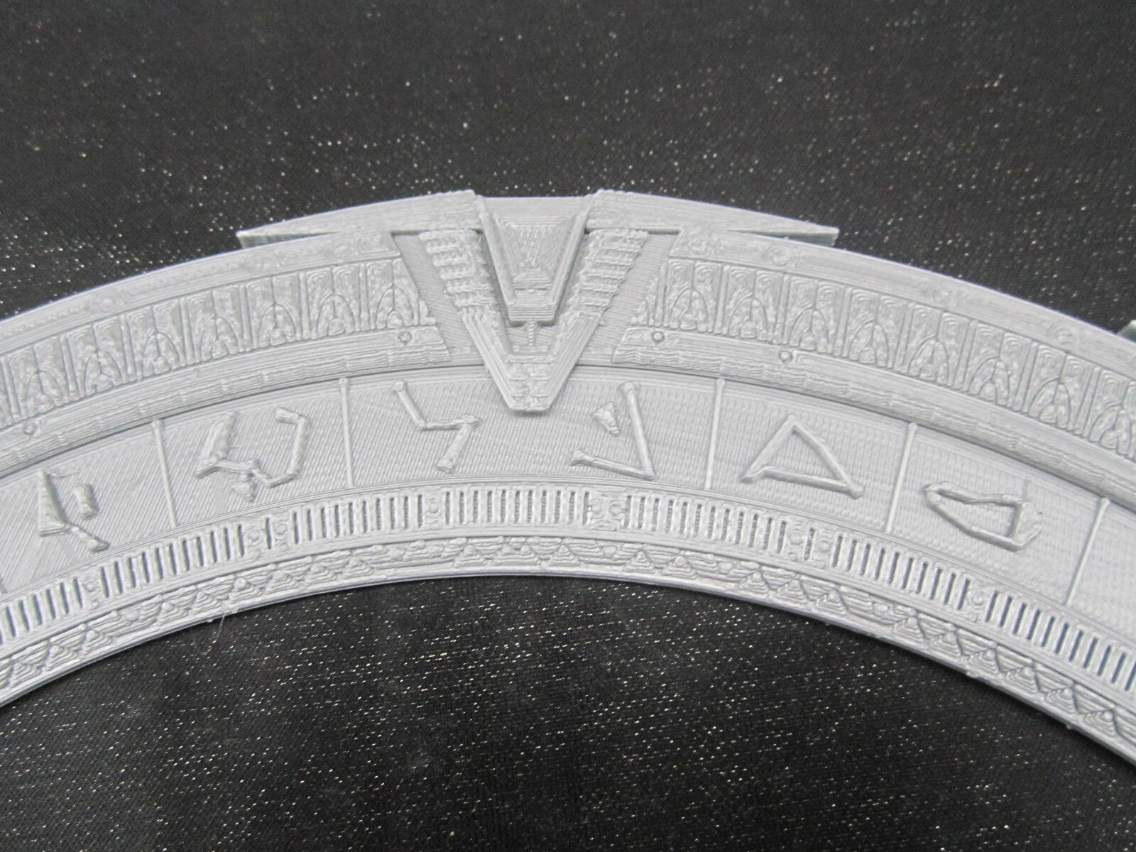 Stargate SG-1 Chevron Ring (Stargate Model) Silver Finish 12" Diameter ...