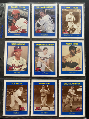 1991, LINE DRIVE, MLB, Lot of 9 Different Players / Teams, #37-46, All ...