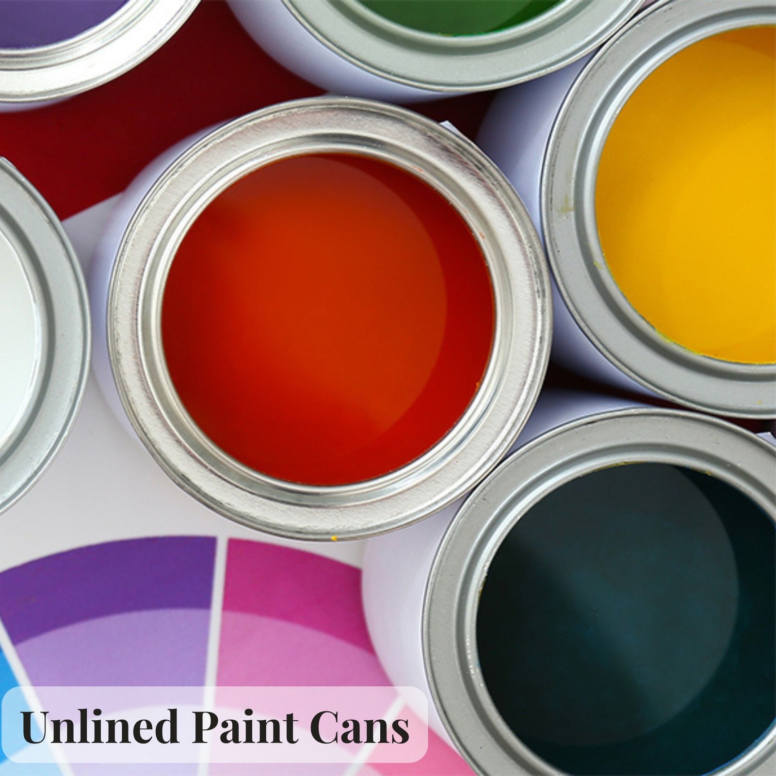 Metal Paint Cans with Lids 1/2 Pint Size 6pk, 1-Cup Empty Unlined Paint ...