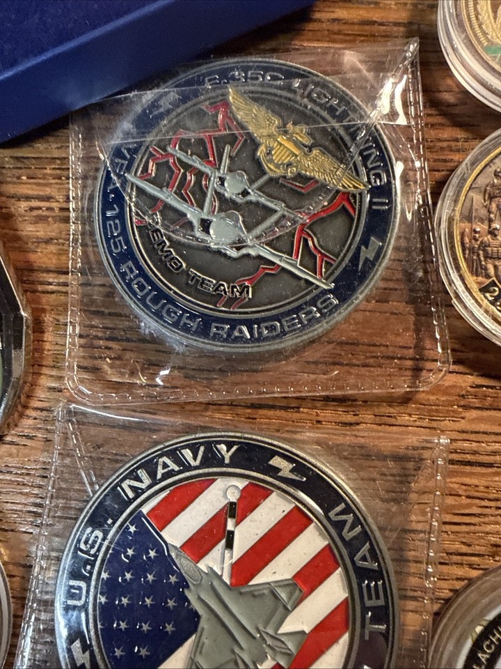 military challenge coin lot Of 17 Coins Navy Army Ant Gang Narcotics ...