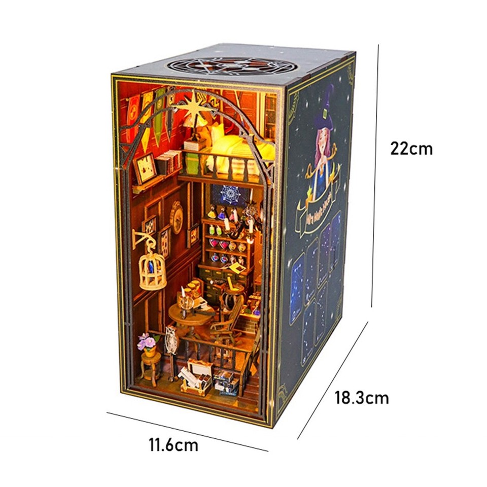 DIY Book Nook Kit Wooden Doll House 3D Puzzle Assembly Model ...