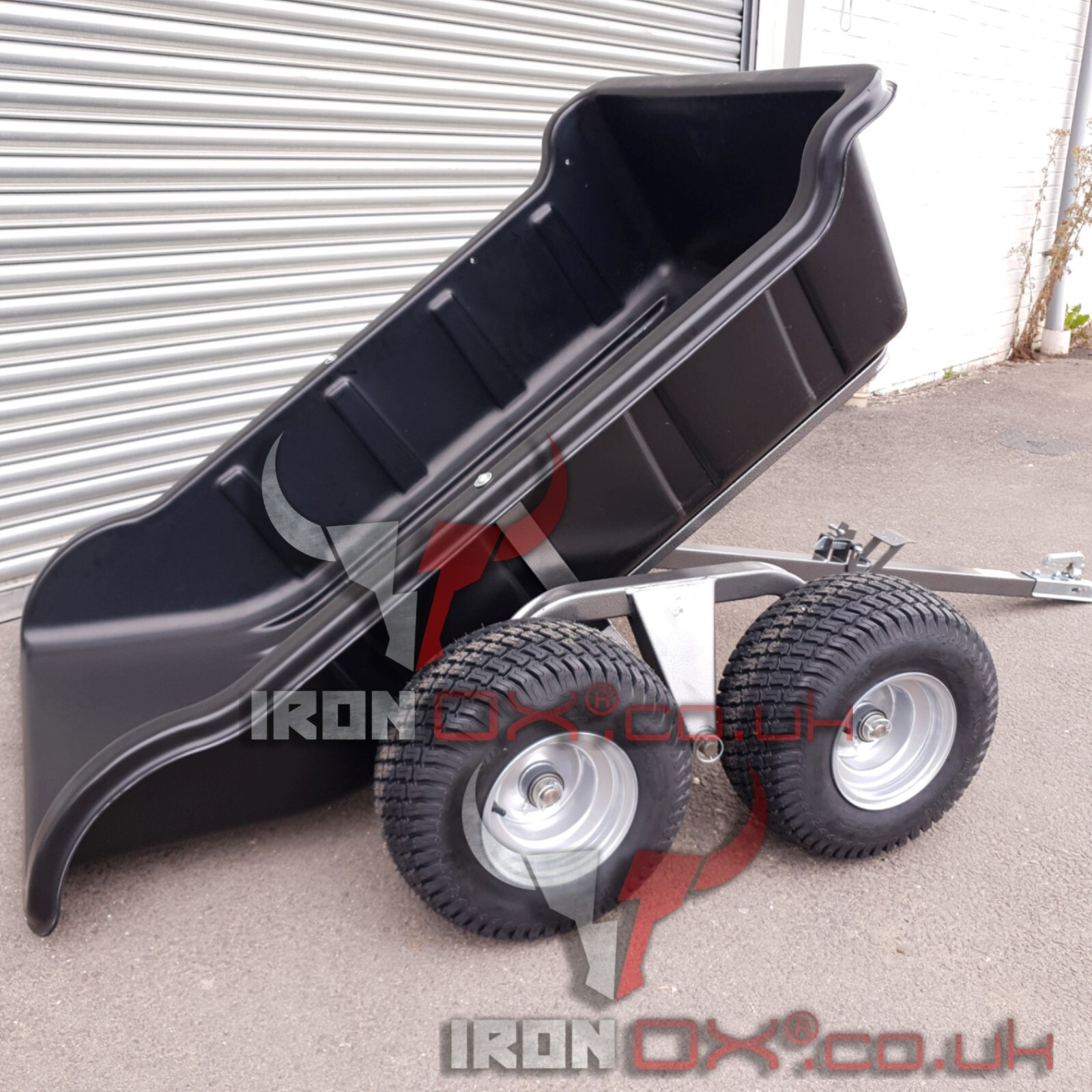 Quad ATV Tipping Trailer 4 wheel farm logging trailer equestrian ...