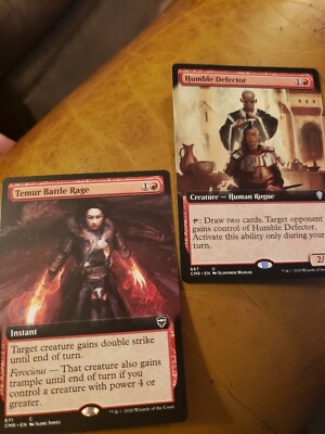 Humble Defector and temur battle rage 1x Extended Art Commander Legends ...