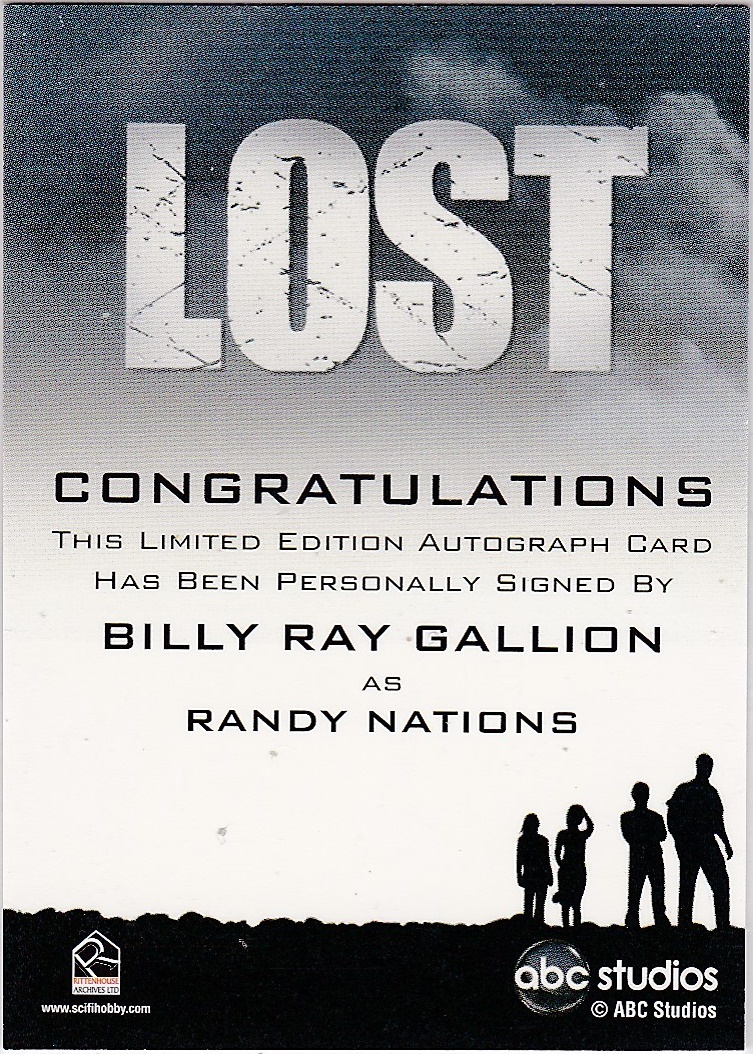 LOST SEASONS 1-5 BILLY RAY GALLION RANDY NATIONS AUTOGRAPH | eBay