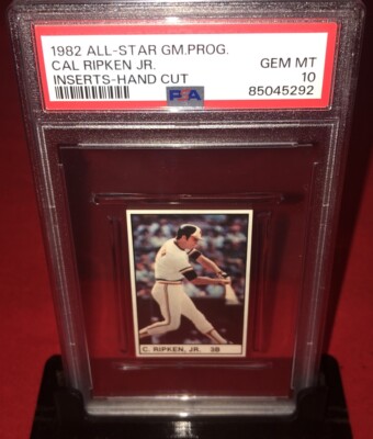 1982 Cal Ripken Jr RC PSA 10 POP 8 All-Star Game Inserts RAREST Jr ...