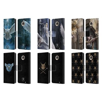 OFFICIAL ANNE STOKES OWLS LEATHER BOOK WALLET CASE COVER FOR MOTOROLA ...