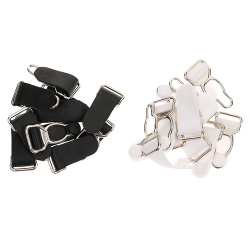 20 Suspender Garter End Clips Lingerie Corsets Girdles Grips Black ...