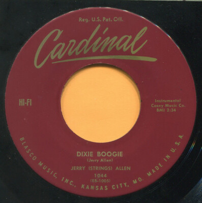 JERRY ALLEN (Dixie Boogie / Down Yonder) COUNTRY 45 RPM RECORD | eBay