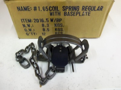 12 Bridger #1.65 Coil Spring Traps Fox Raccoon Bobcat Trapping | eBay