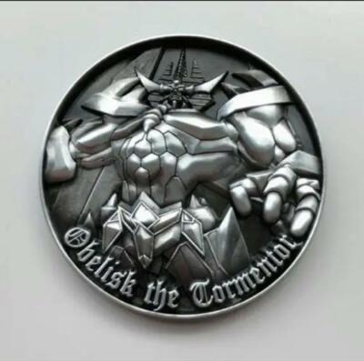 Yugioh Obelisk God Tormentor 20th Anniversary Silver Medal Coin Yu-Gi ...