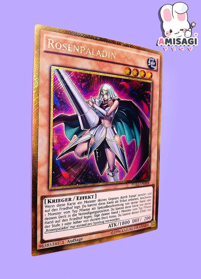 Yu-Gi-Oh! Card Rose Paladin, PGL2-DE004 Trading Card TCG German Gold ...