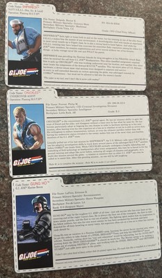 GI Joe Rare 3 File Cards Joecon Gung-Ho, Operation Moth Chuckles ...