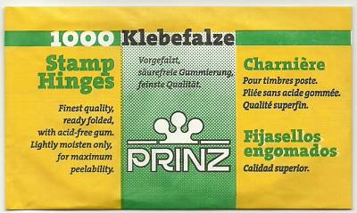 PRINZ 1000 FOLDED STAMP HINGES Finest Quality PEELABLE Acid Free GUM ...