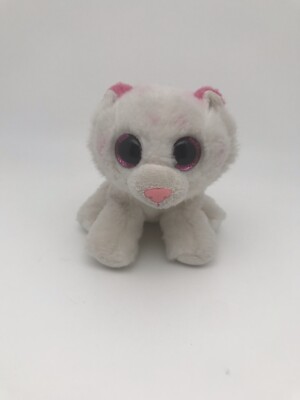 TY Tabor Tiger Beanie Boo Velvet Ty Big EyedPink White Sparkly Eyes ...