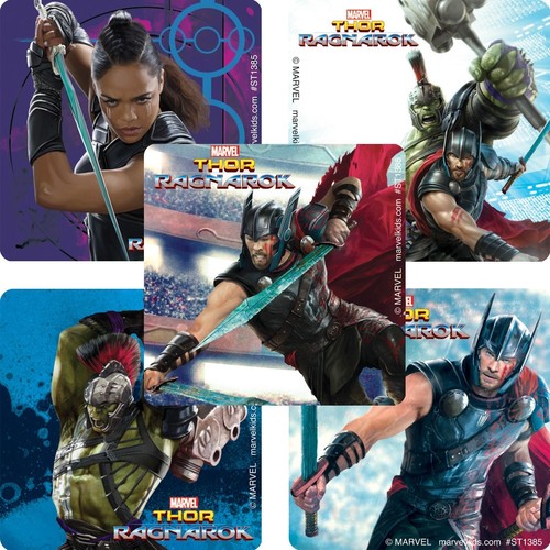 Thor Ragnarok Stickers x 5 - Thor - Avengers Birthday Party Favours MCU ...