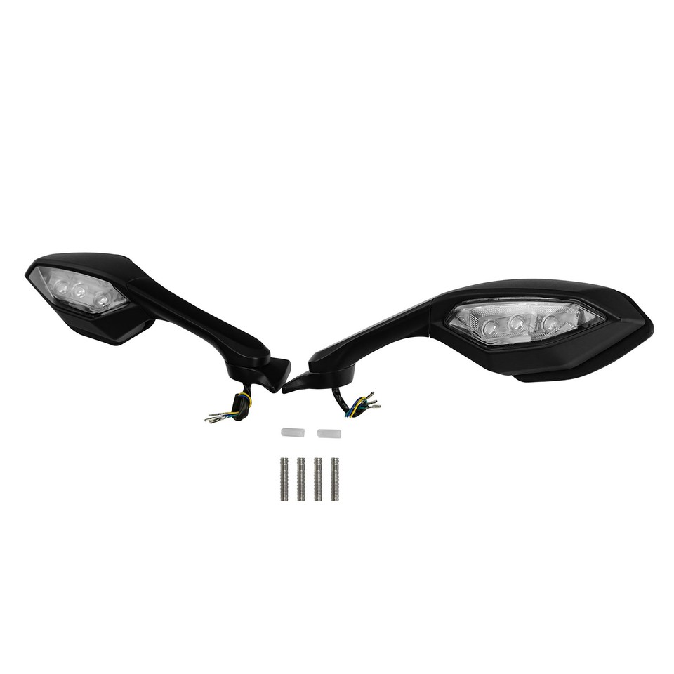 Rear View Mirrors LED Turn Signals Fit For Yamaha YZF R1 2015-2024 YZF ...