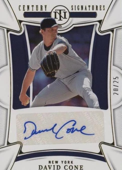 2023 Panini National Treasures - Century Signatures David Cone #CS-DC ...