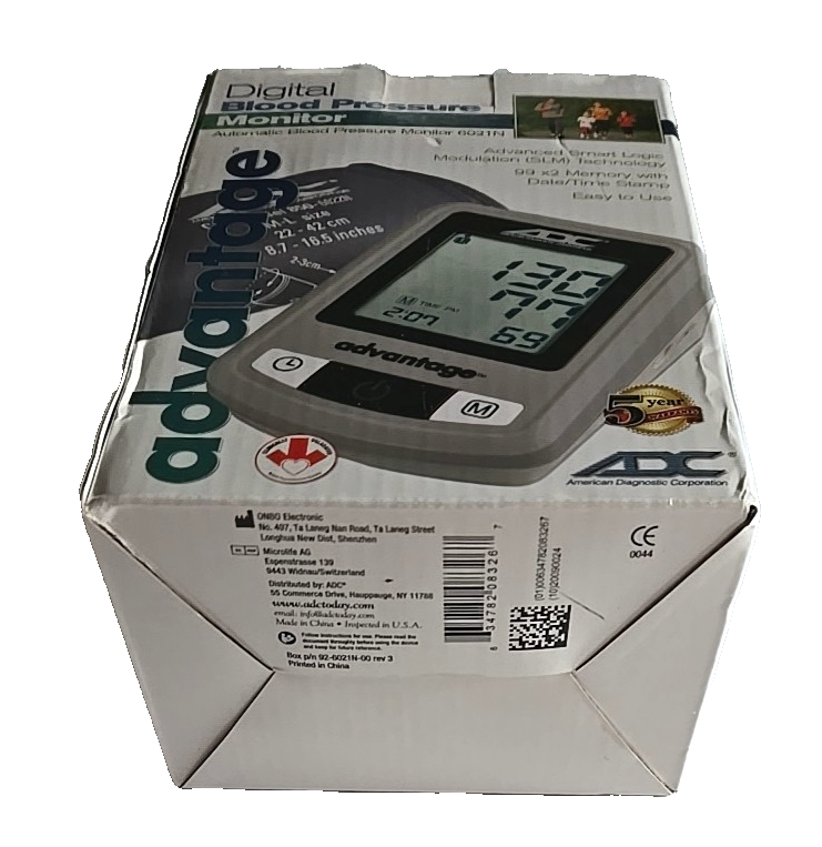 ADC Advantage Automatic Digital Blood Pressure Monitor Large Adult ...