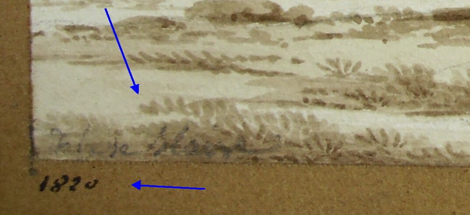 Drawing Original 1820 Home Farm Houses South of France Signature To ...