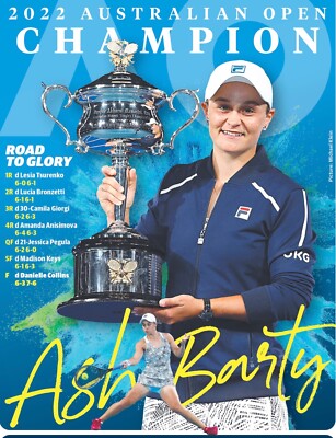 LAMINATED Ash Barty tennis player poster, Grand slam champion ,BARGAIN ...