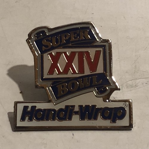 Super Bowl XXIV Lapel Pin San Francisco 49er vs Broncos NFL Handi-Wrap ...
