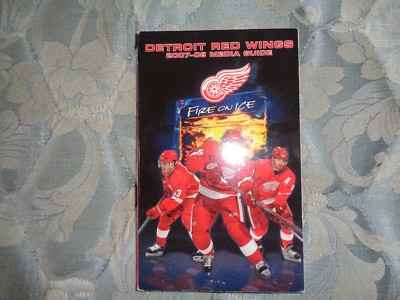2007-08 DETROIT RED WINGS MEDIA GUIDE Yearbook 2008 STANLEY CUP Program ...
