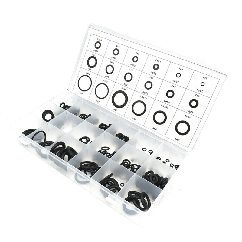 225pcs Black Rubber Washer Sealing Rings Assortment Plumbing Auto ...