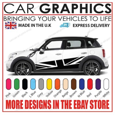 Mini cooper graphics stripes union Jack decals stickers vehicle design ...