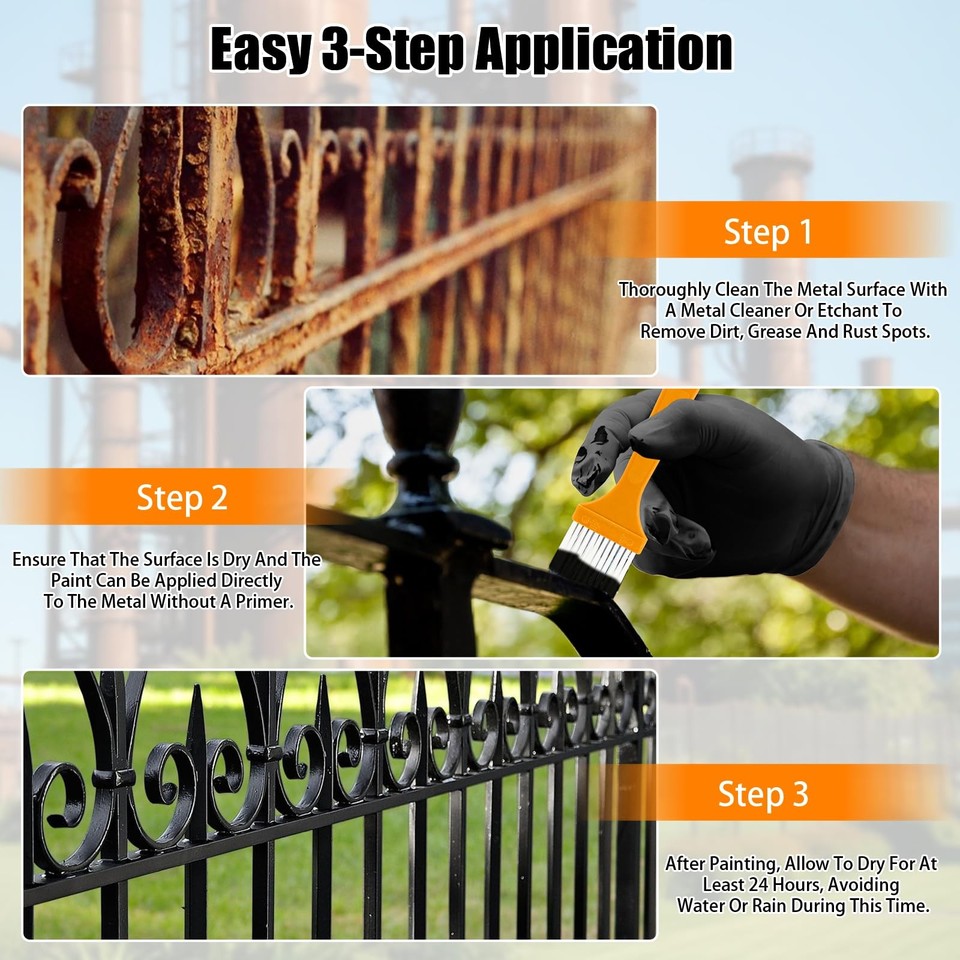 2-in-1 Rust Converter & Metal Primer – Stops Rust, Paint Over Rusted ...