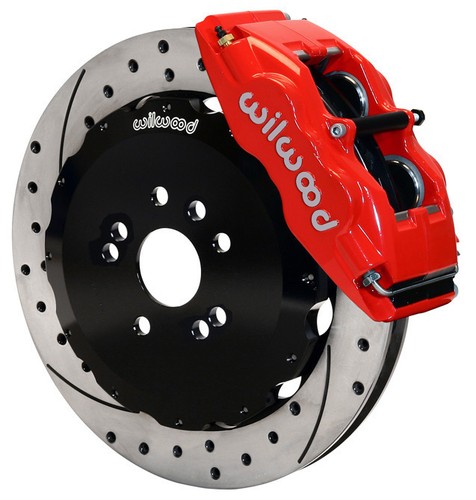 WILWOOD DISC BRAKE KIT,FRONT,FITS 89-98 NISSAN 240SX,13" DRILLED,RED ...
