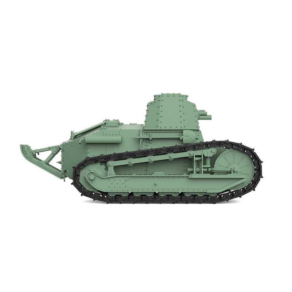 O Scale Military Model Kit France Renault FT 75 BS Self-Propelled ...
