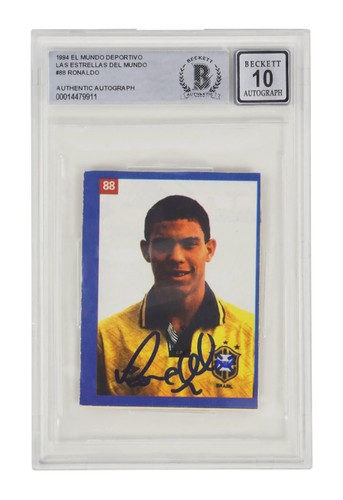 Ronaldo Nazario Signed 1994 El Mundo Deportivo Rookie Card #88 – BGS 10 ...