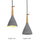 Timber Raw Concrete Bell Shaped Pendant Light | eBay