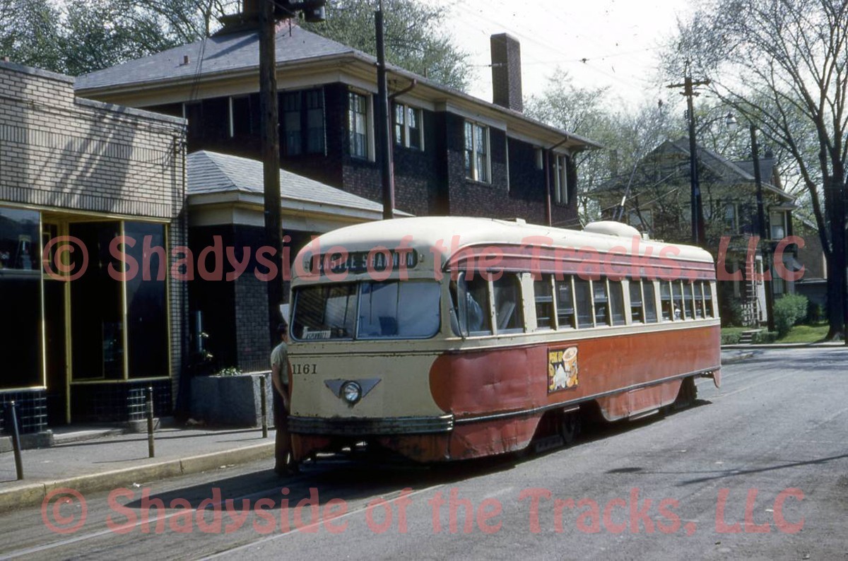 Pittsburgh Railways PRCo PCC Streetcar #1161 Original Slide Aspinwall ...