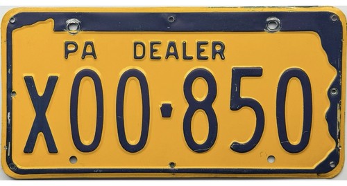 *99 CENT SALE* 1965 Pennsylvania DEALER License Plate #X00-850 No ...