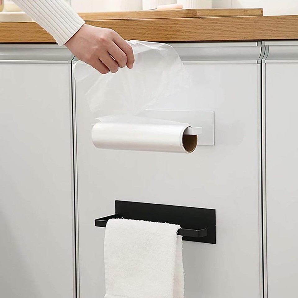 Paper Towel Holder Self-Adhesive Wall Mounted Paper Towel Rack for ...