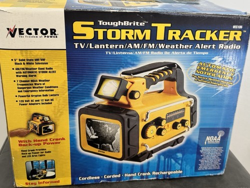 VINTAGE VECTOR VEC135 STORM TRACKER TV WEATHER ALERT AM/FM RADIO OPEN ...